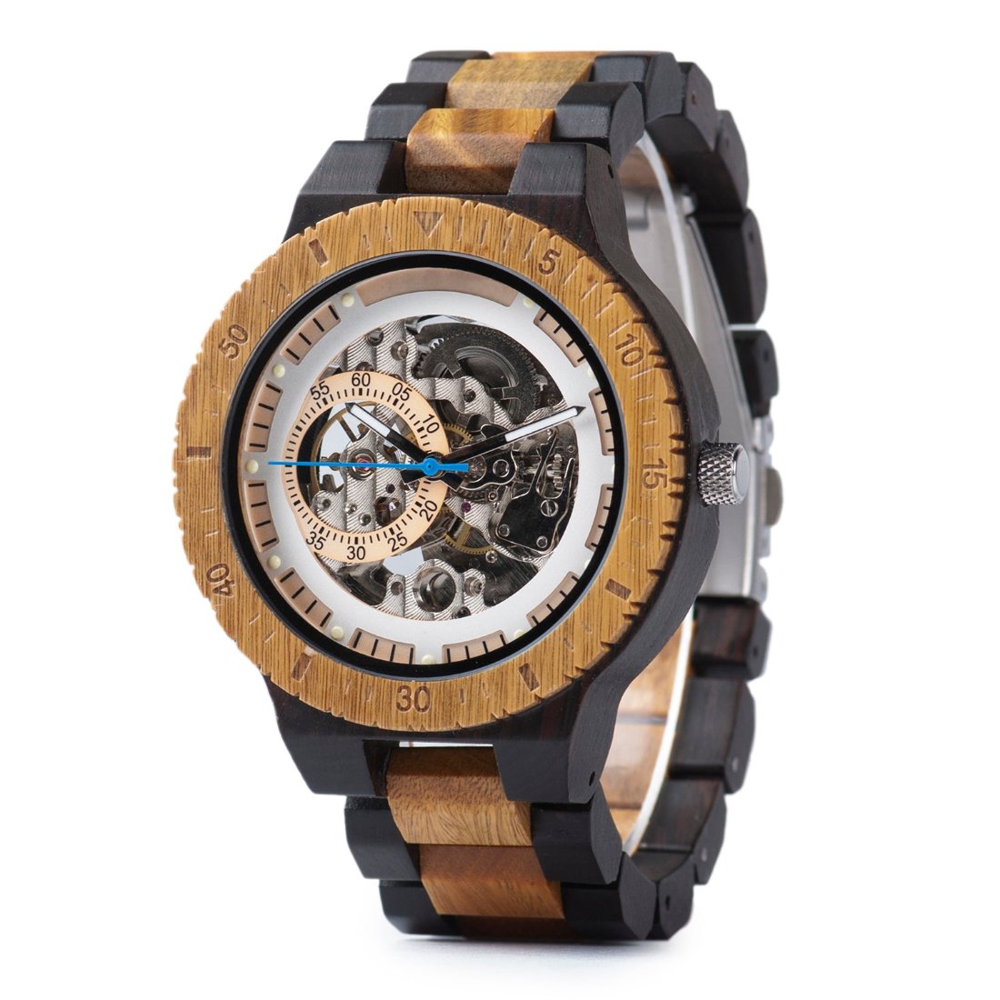 The Bichromal Mechanical Self-Wind Wood Watch Sandalwood – El Galpon