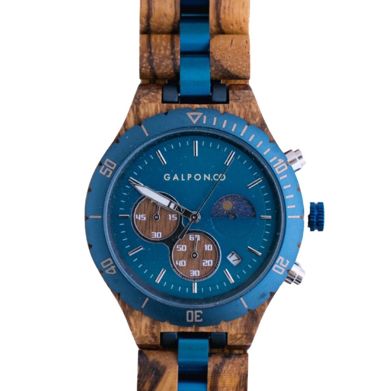 The Weather Chronometer Wood Watch Blue Dial – El Galpon