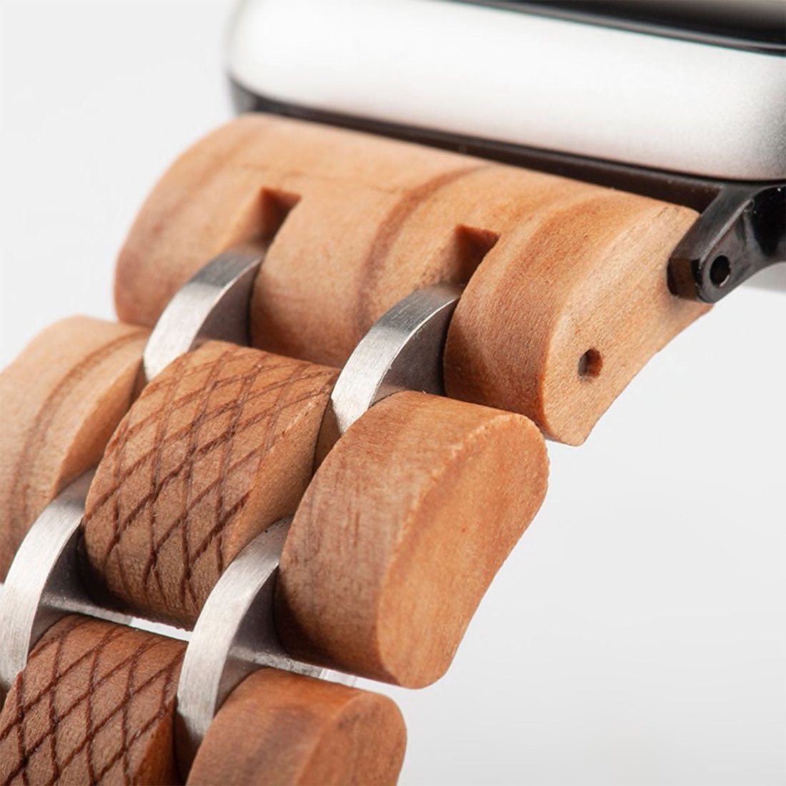 The Smartwatch Wood Band with Stainless Steel - LA MANZANA – El Galpon